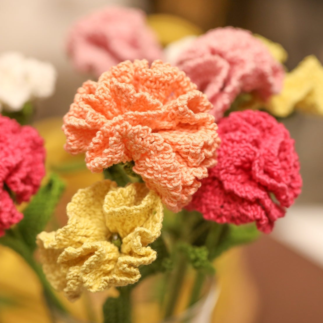 Crochet Carnations | Handcrafted Floral Decor | Pastiche by AK