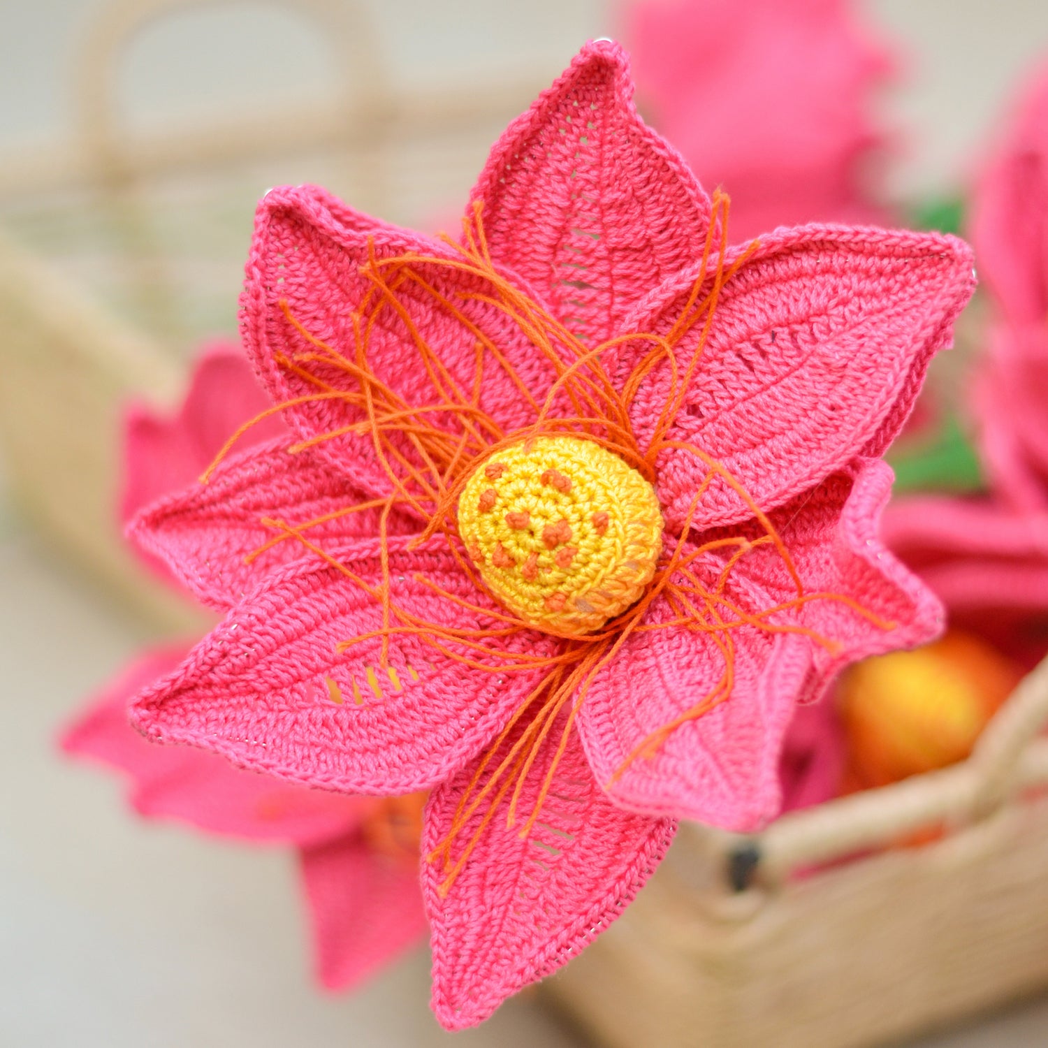 Lotus Flower Crochet Pattern Crochet 3D Flower Motif Free Patterns