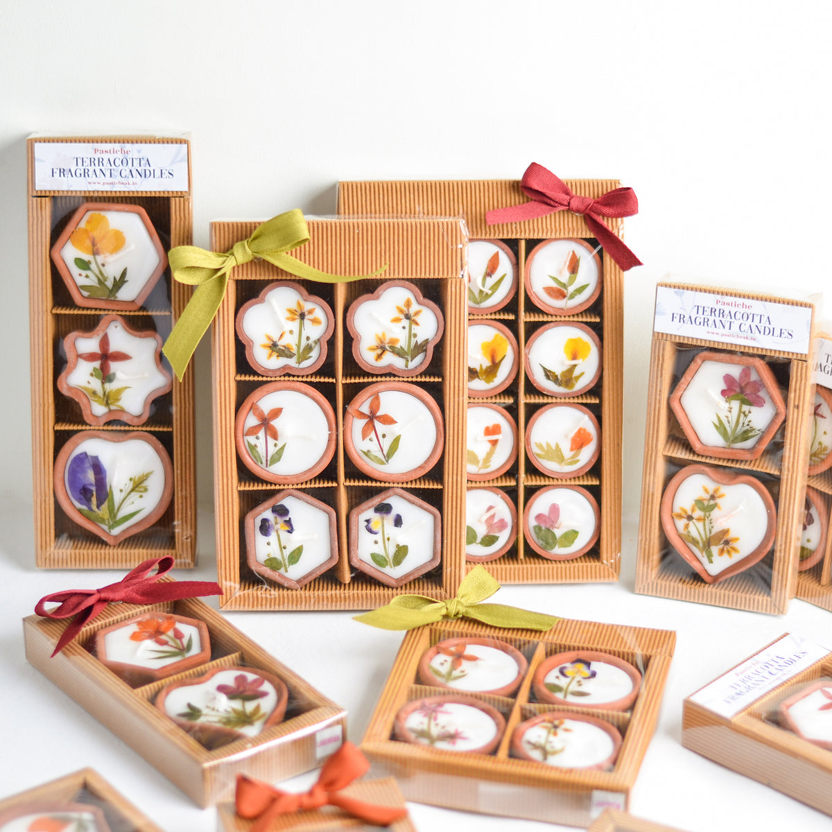 Terracotta Fragrant Candle Set | Handcrafted Floral Scented Candles ...